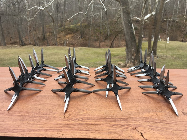 24 Pack of Hand-forged Twisted Caltrops - Etsy