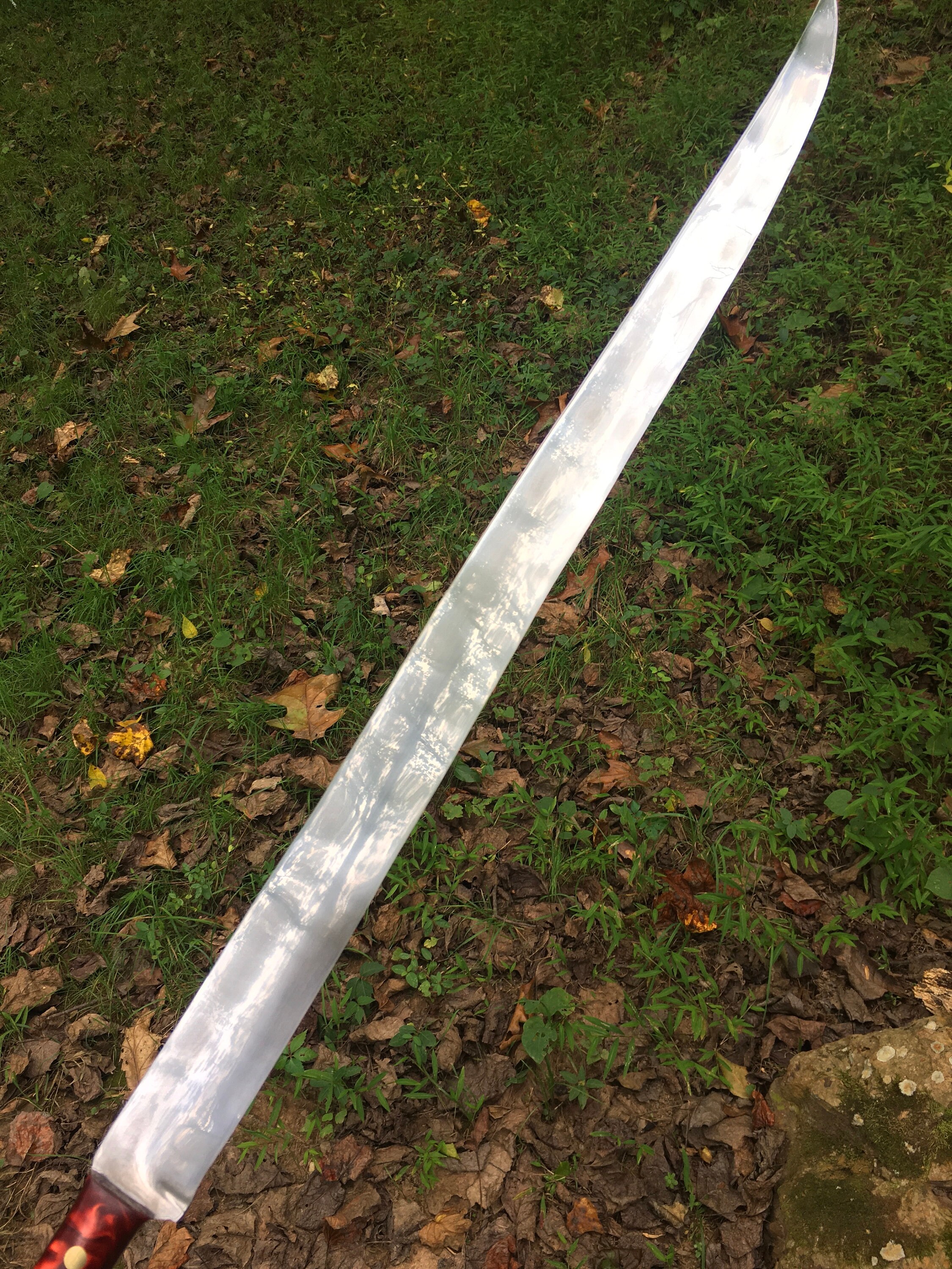Hand Forged Khyber Sword With Red Acrylic Handle - Etsy