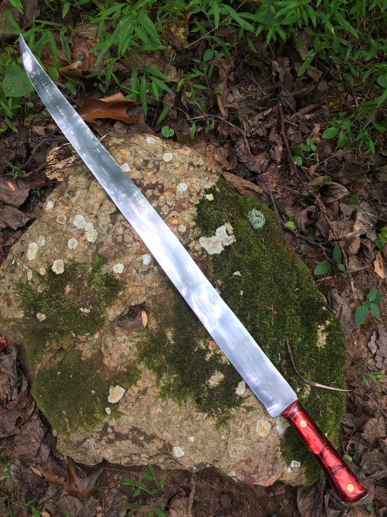 Hand Forged Khyber Sword With Red Acrylic Handle - Etsy