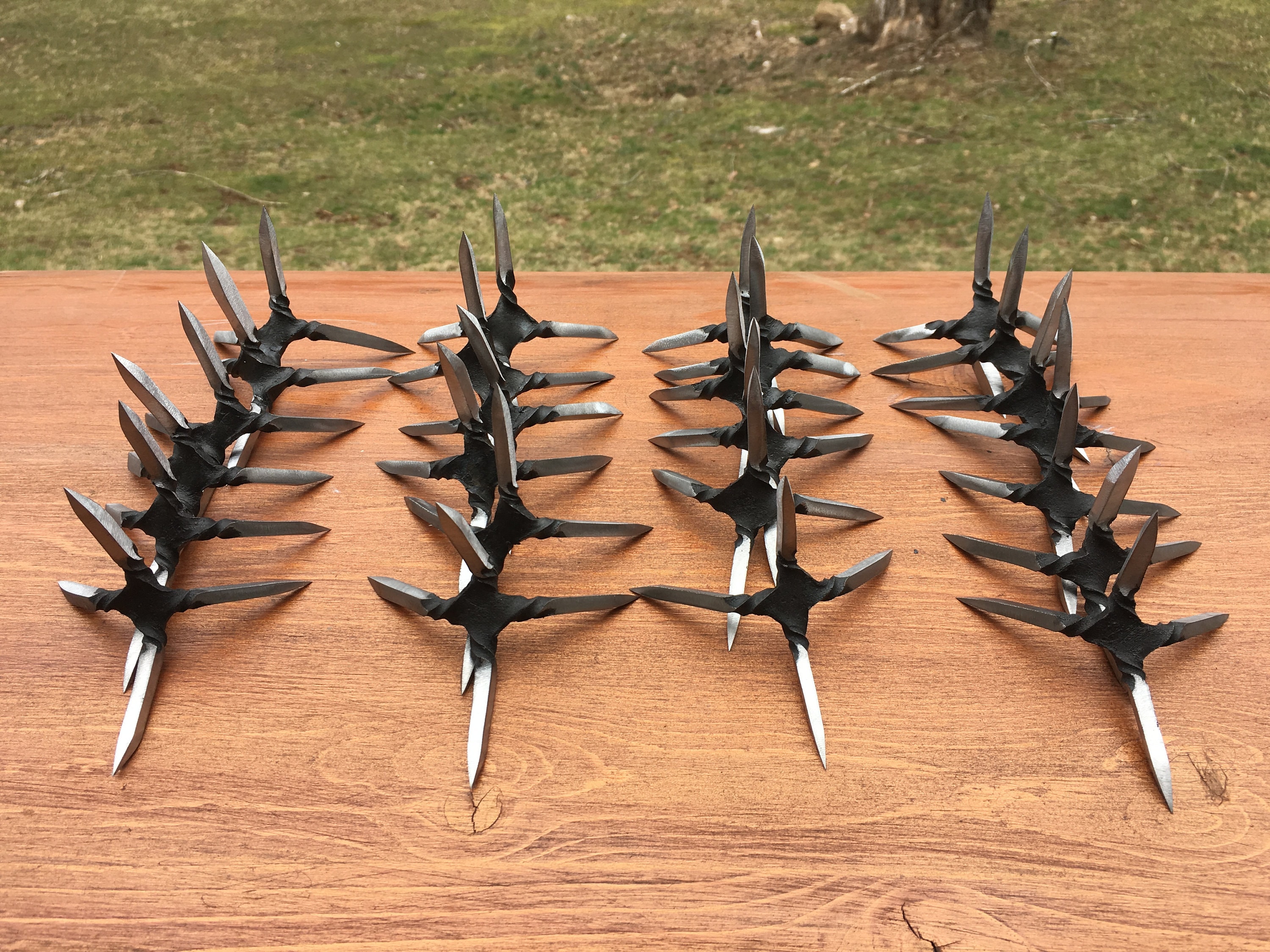 24 Pack of Hand-forged Twisted Caltrops - Etsy