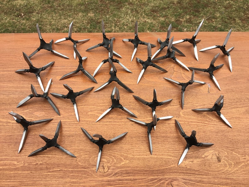 24 Pack of Hand-forged Twisted Caltrops - Etsy