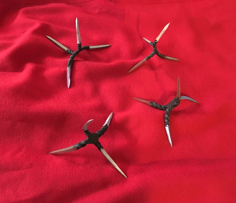 4 Pack of Roman-inspired Caltrops Forged From a SINGLE Piece - Etsy ...