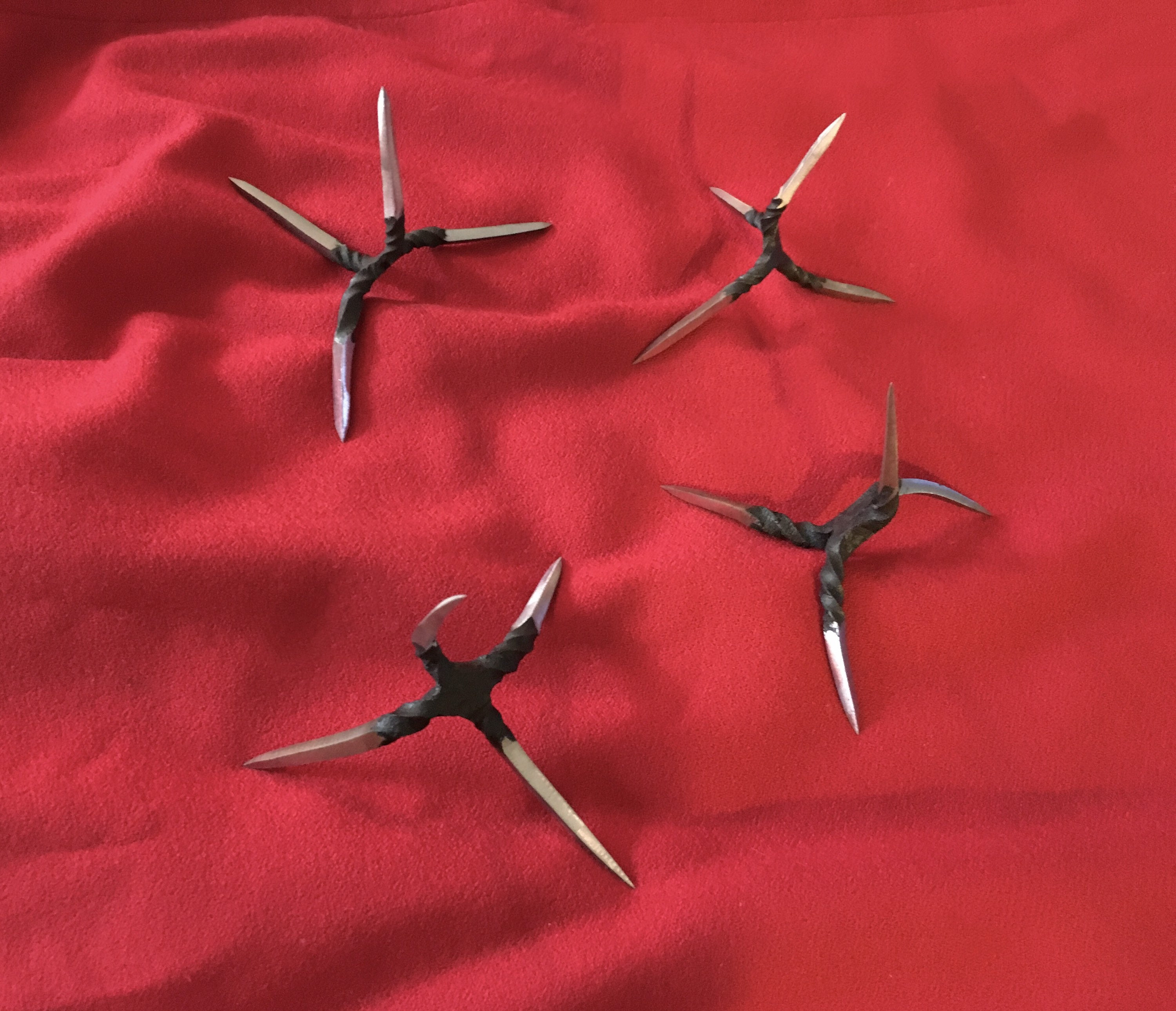 4 Pack of Roman-inspired Caltrops Forged From a SINGLE Piece - Etsy ...