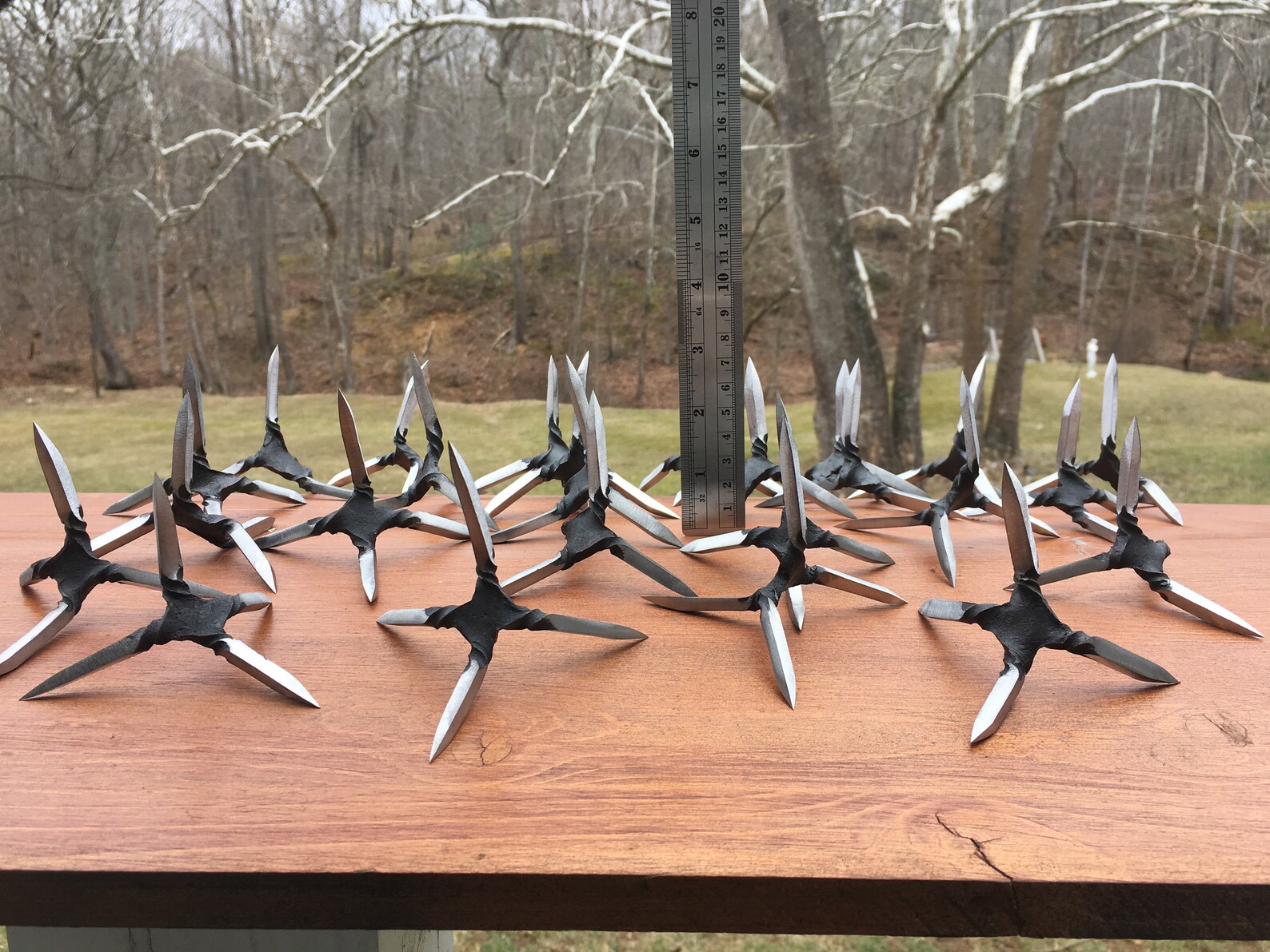 24 Pack of Hand-forged Twisted Caltrops - Etsy