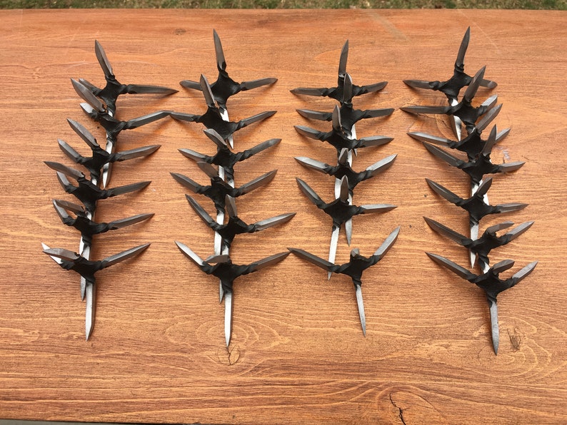 24 Pack of Hand-forged Twisted Caltrops - Etsy