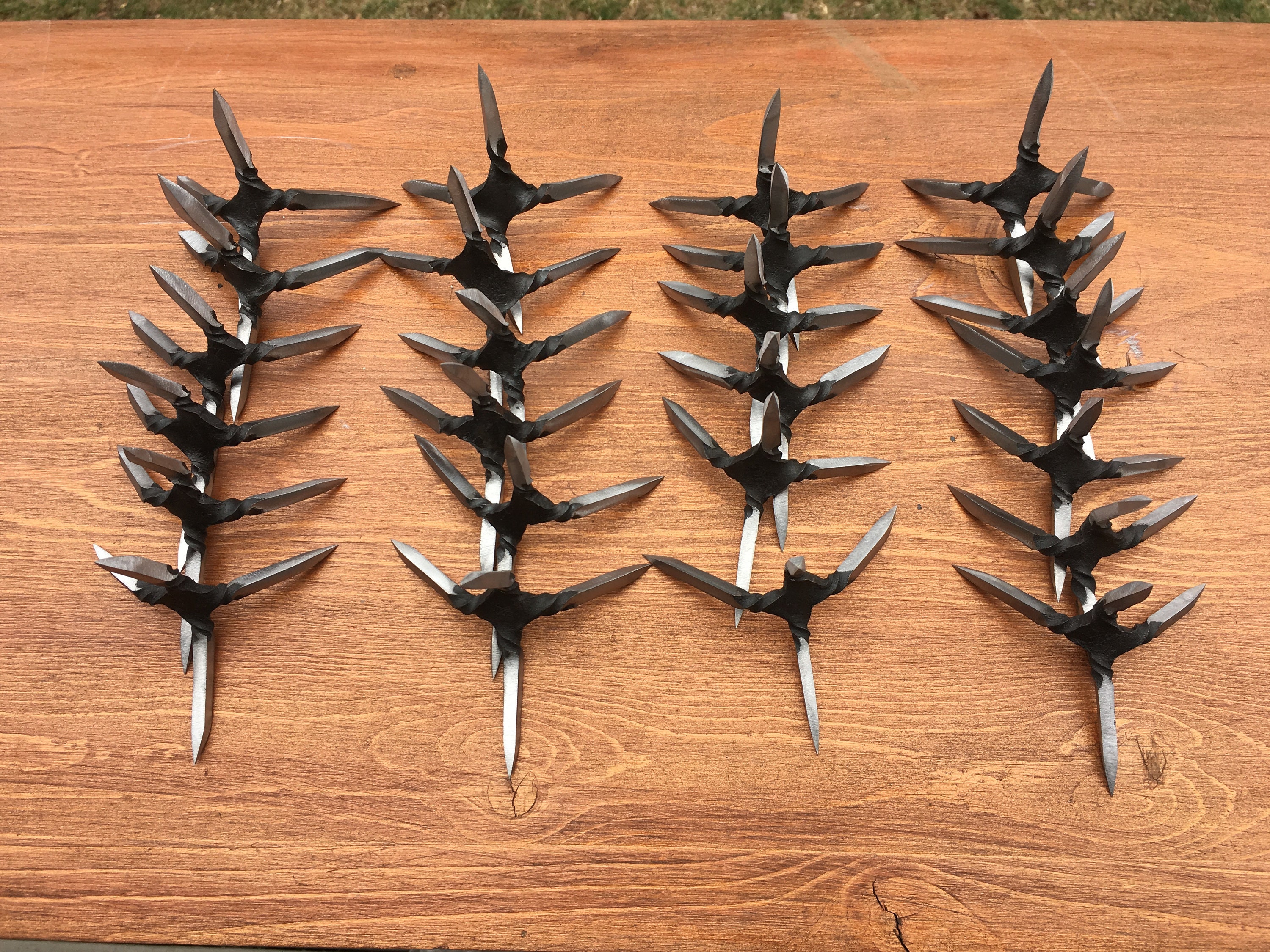 24 Pack of Hand-forged Twisted Caltrops - Etsy