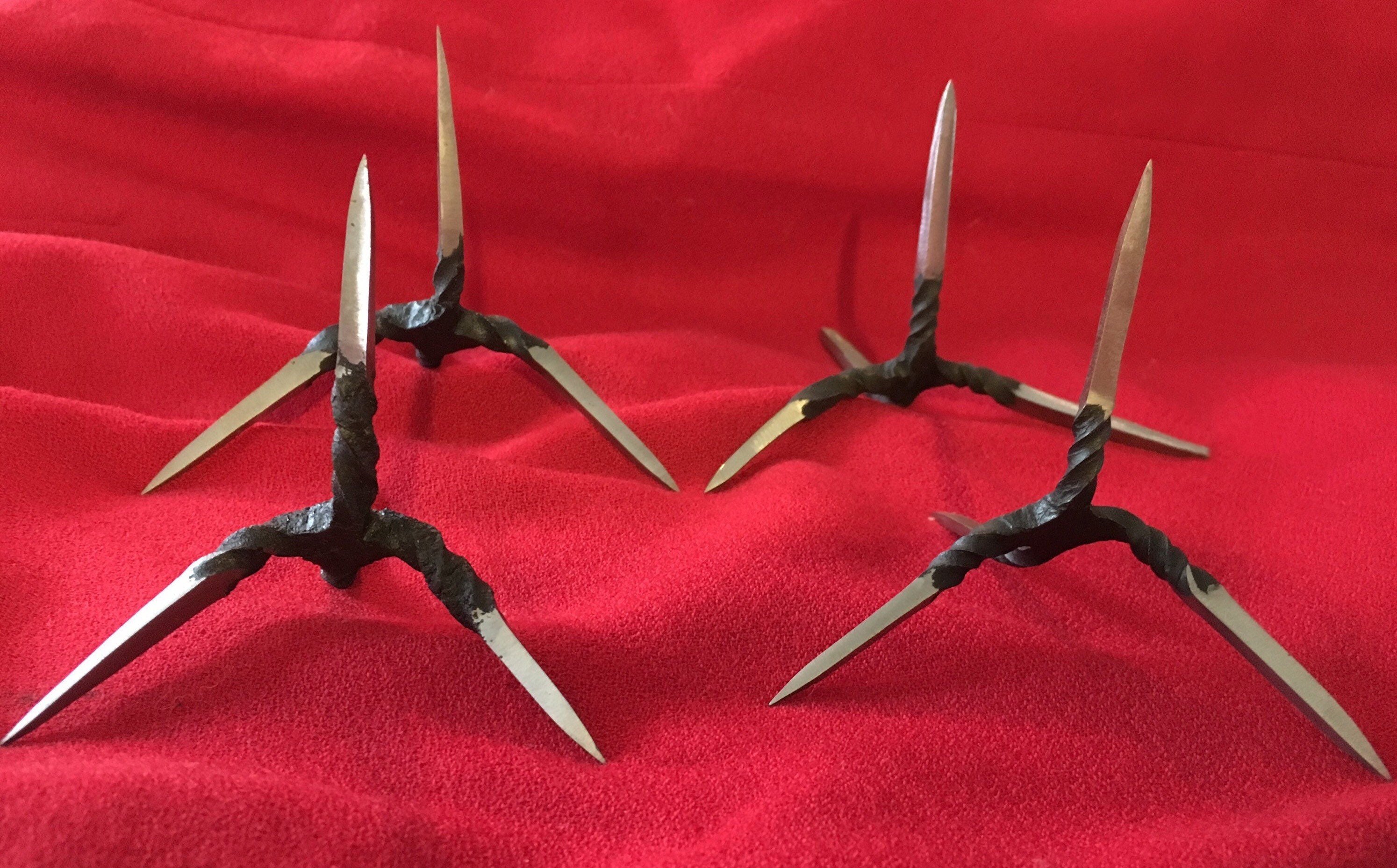 4 Pack of Roman-inspired Caltrops Forged From a SINGLE Piece - Etsy ...
