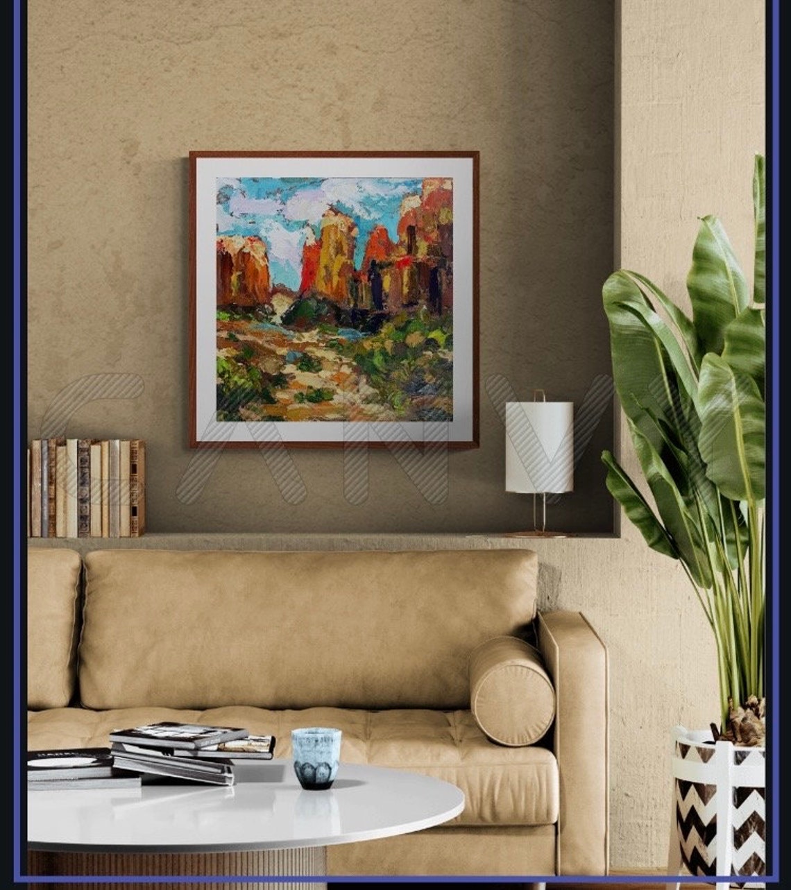 Original Painting , Oil Painting, Arizona Grand Canyon , Impasto ...