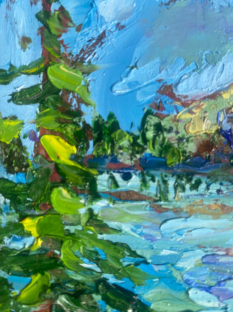 Mountain Yosemite National Park Original Painting Oil Landscape Impasto ...