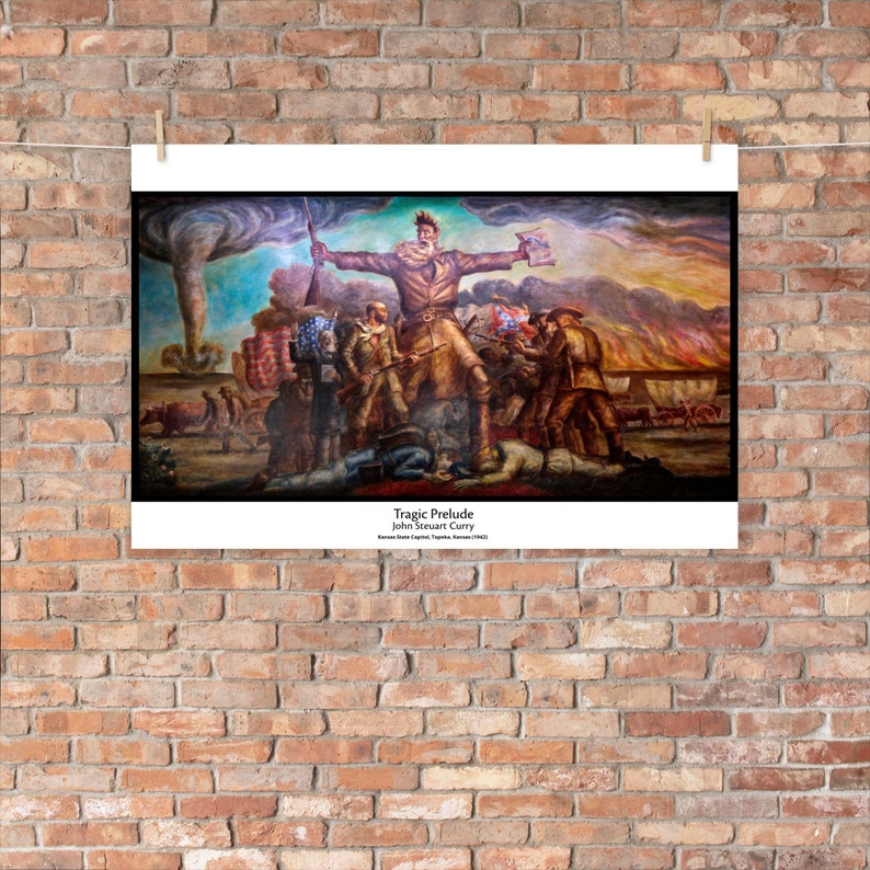 John Steuart Curry 'tragic Prelude' Art Print – Kansas Mural Poster - Etsy