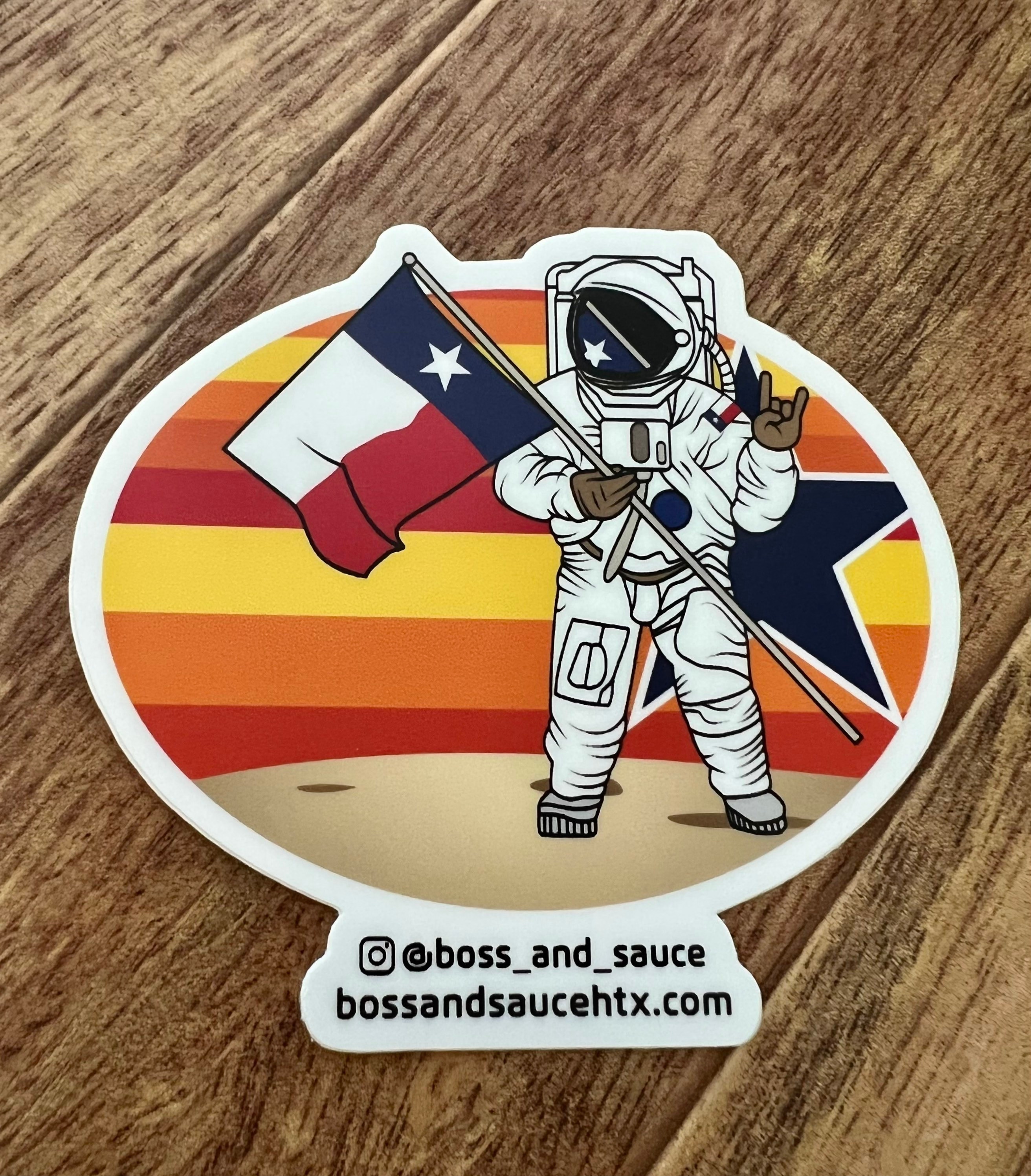 Houston 'space City' Astronaut Sticker - Etsy
