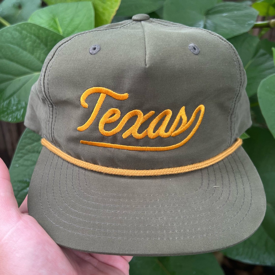 Texas Script Rope Hat - Olive Green - Etsy