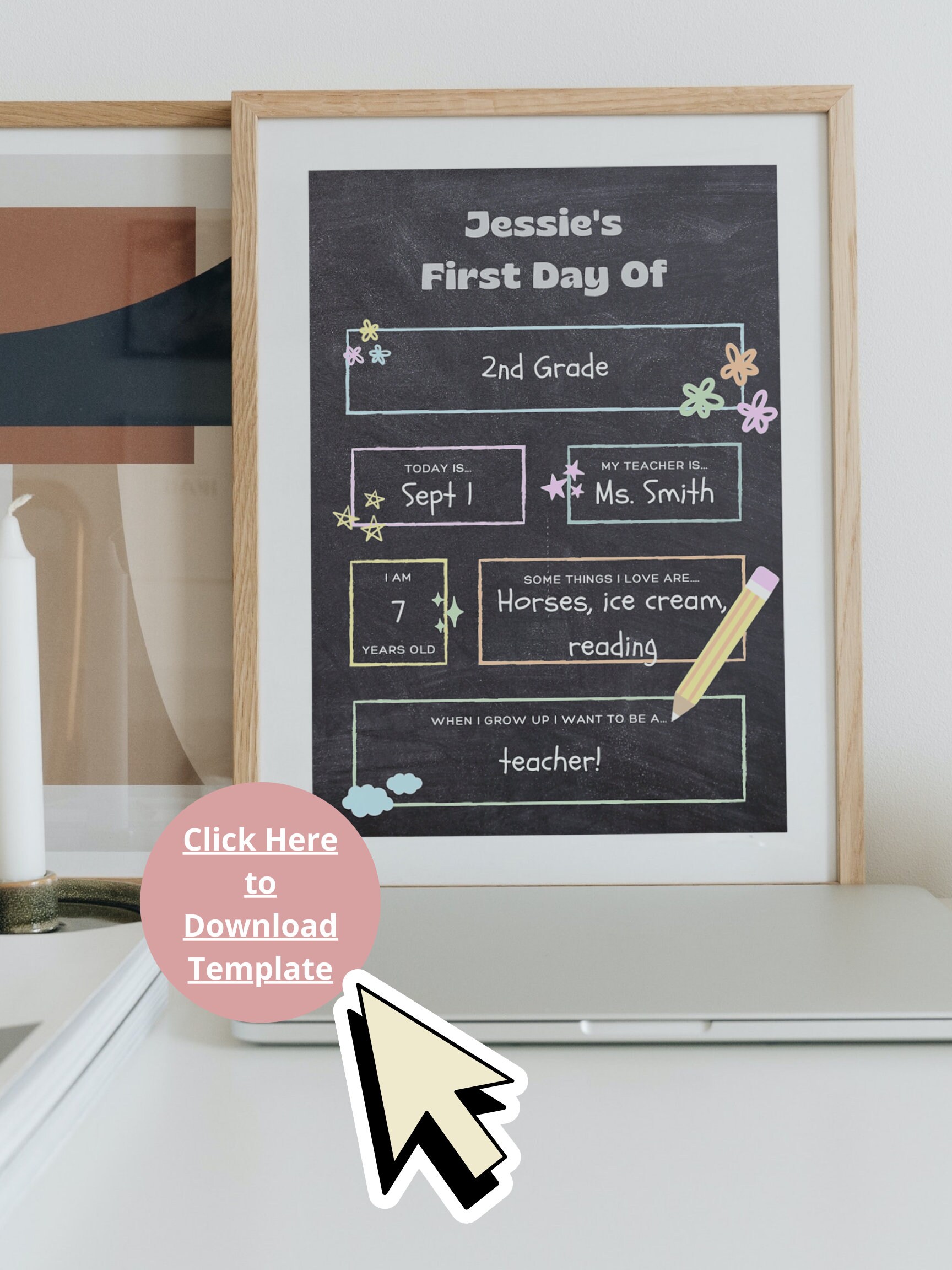 Back to School Editable Canva Template // First Day of School Flyer - Etsy