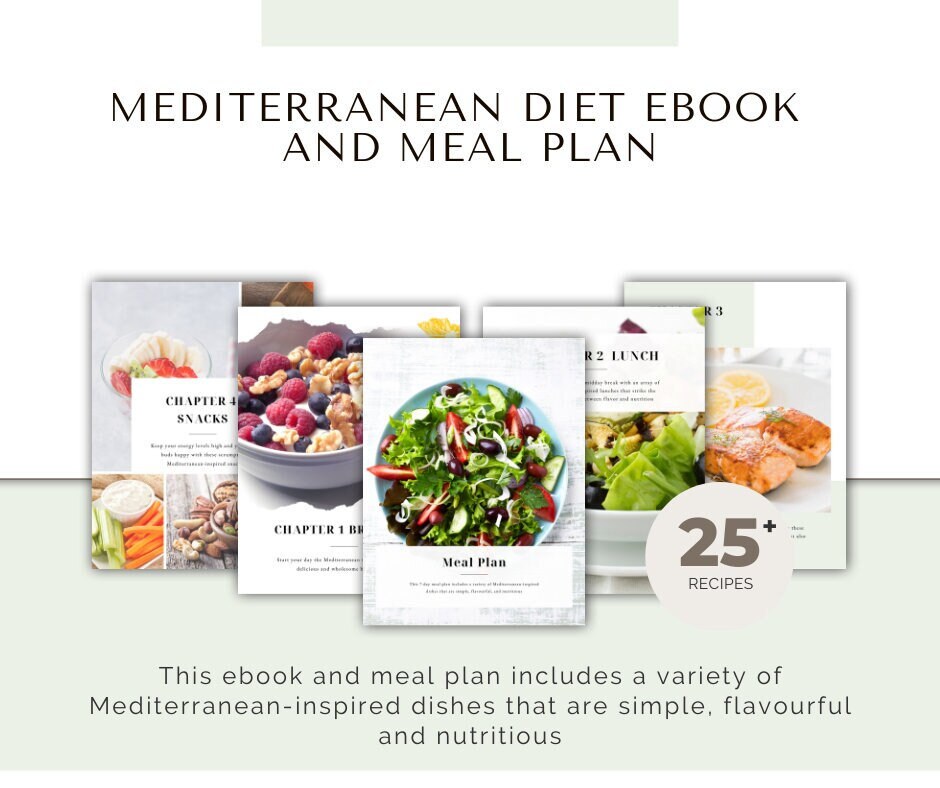 Mediterranean Diet Meal Plan and Ebook With Recipes - Etsy