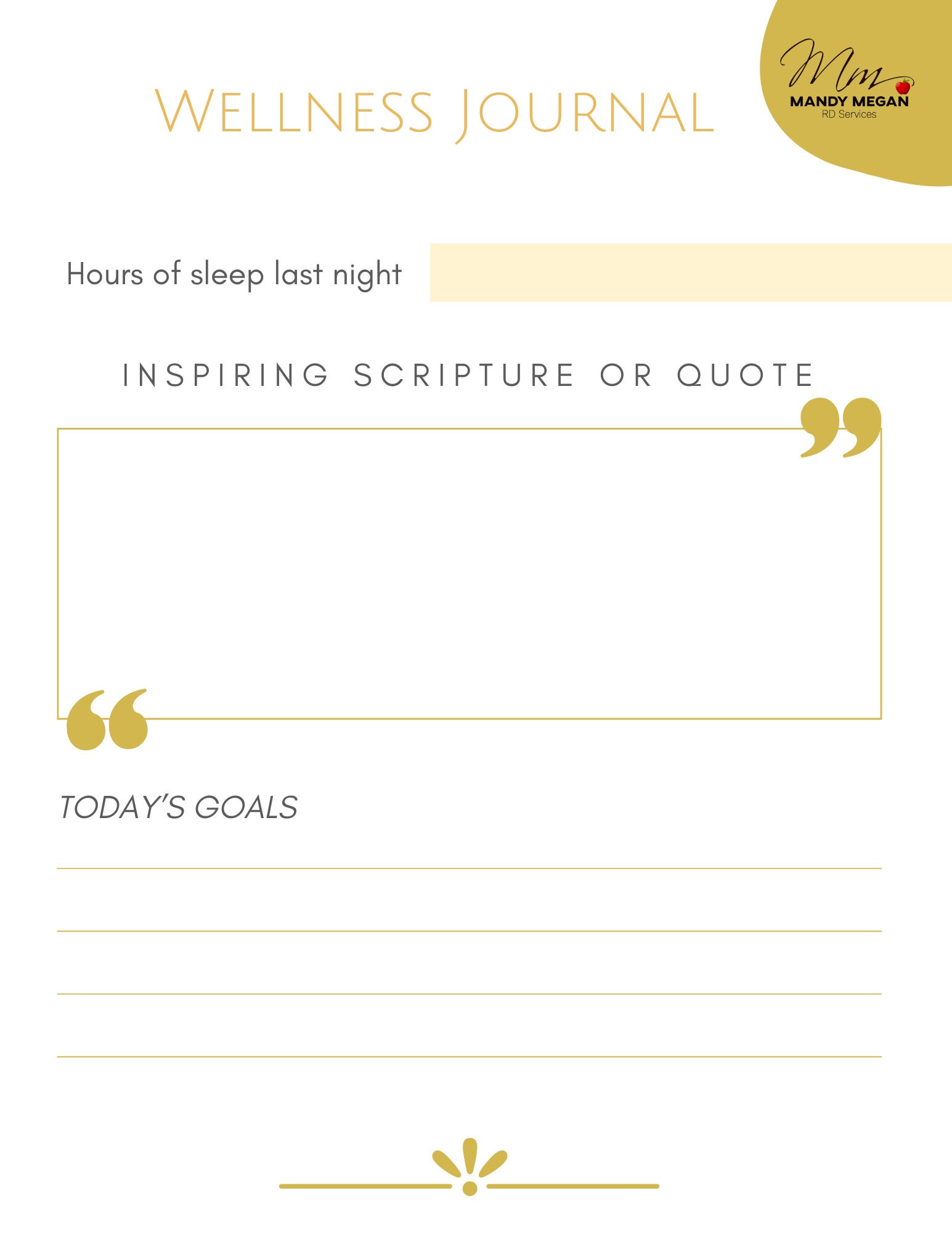 Mindful Eating & Wellness Journal Bundle Printable PDF Nutrition ...