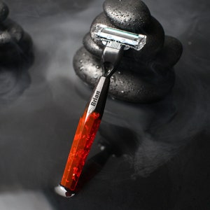 Personalized Wood Resin Razor, Shaving Accessories, Razor With ...