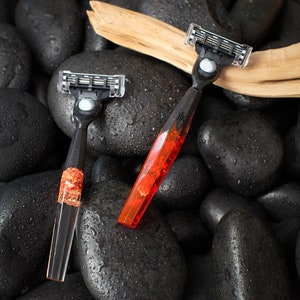 Personalized Wood Resin Razor, Shaving Accessories, Razor With ...