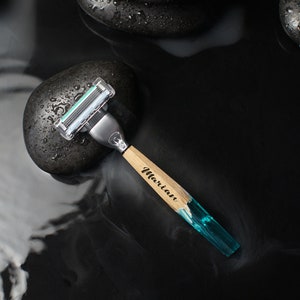 Personalized Wood Resin Razor, Shaving Accessories, Razor With ...