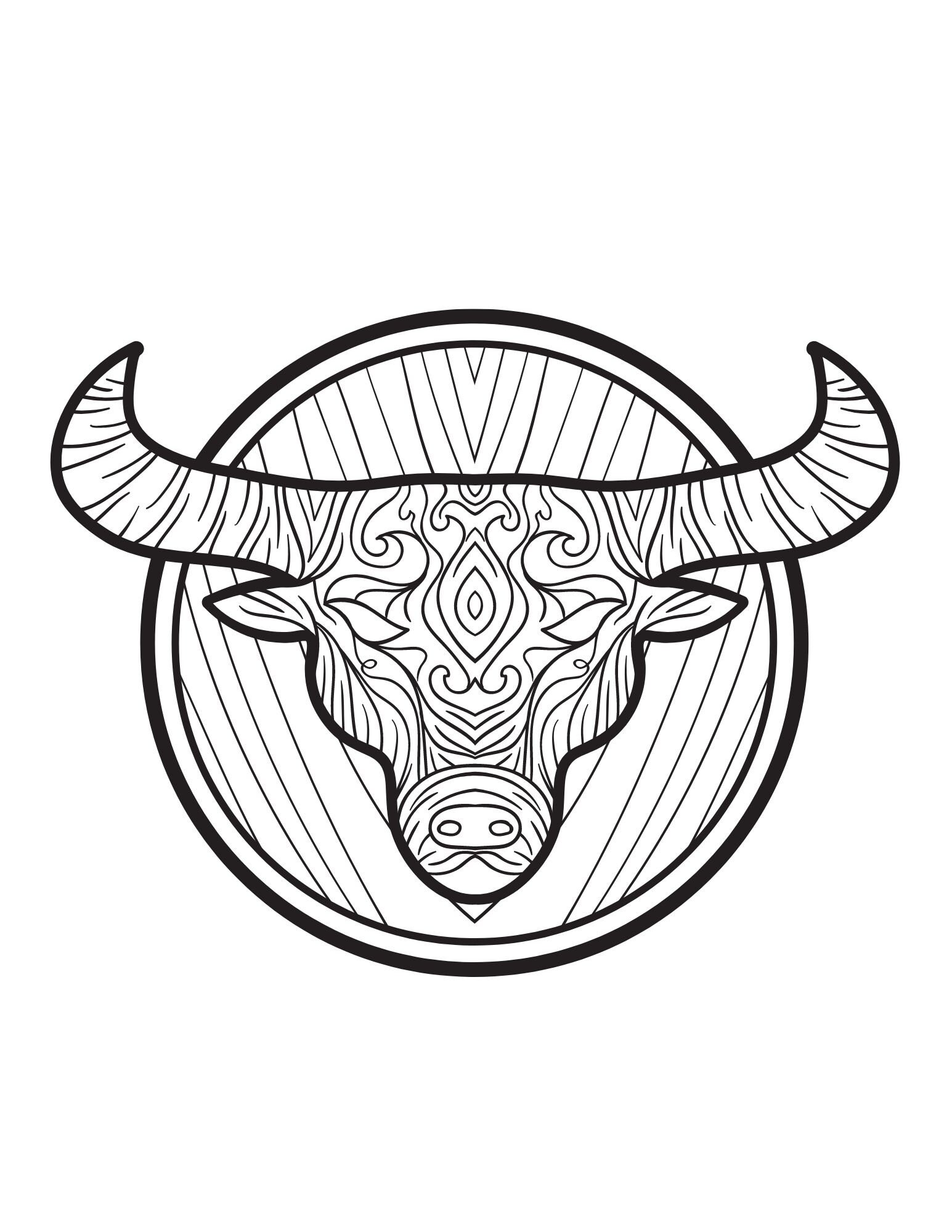 Taurus Coloring Pages - Etsy
