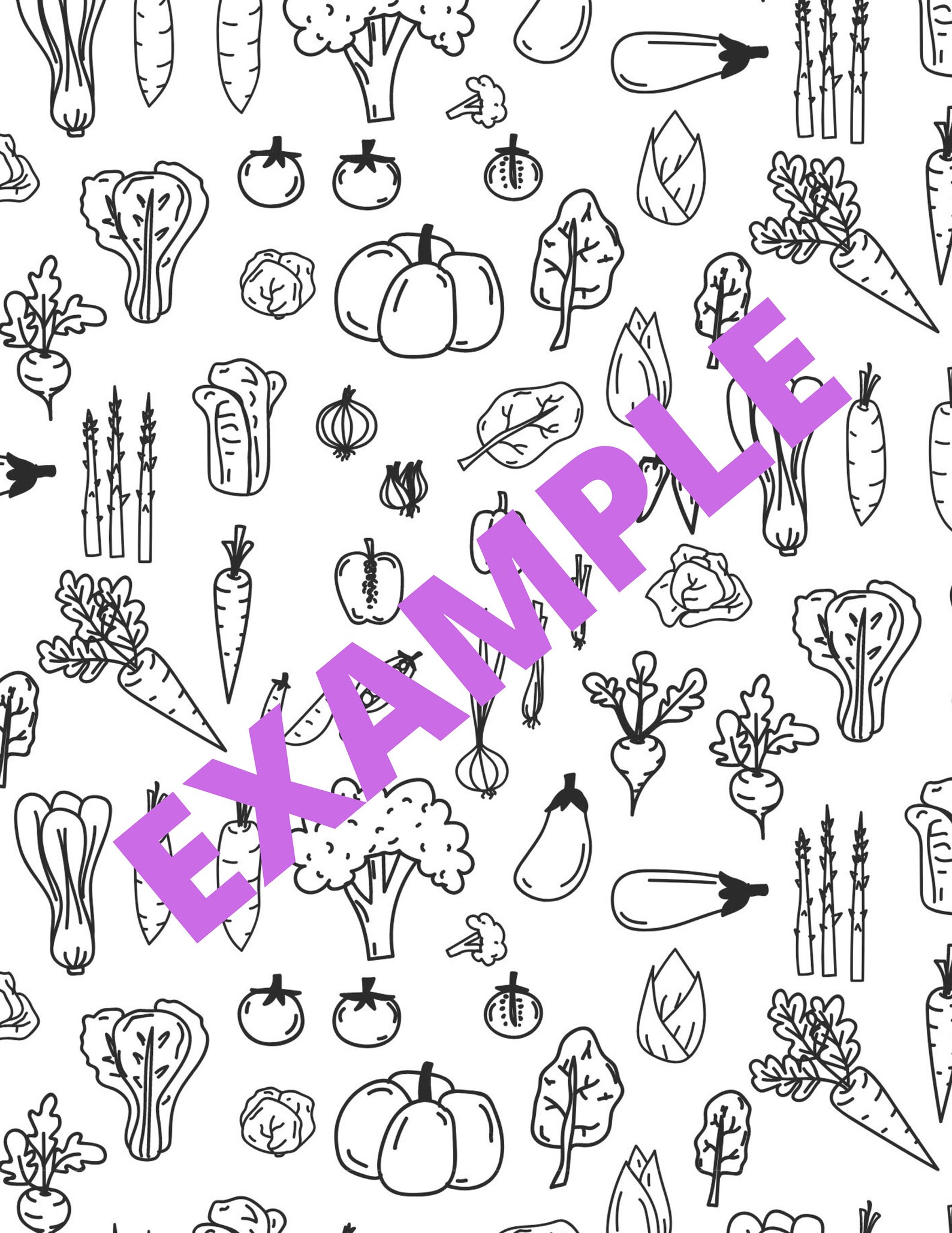 Food Pattern Coloring Pages - Etsy