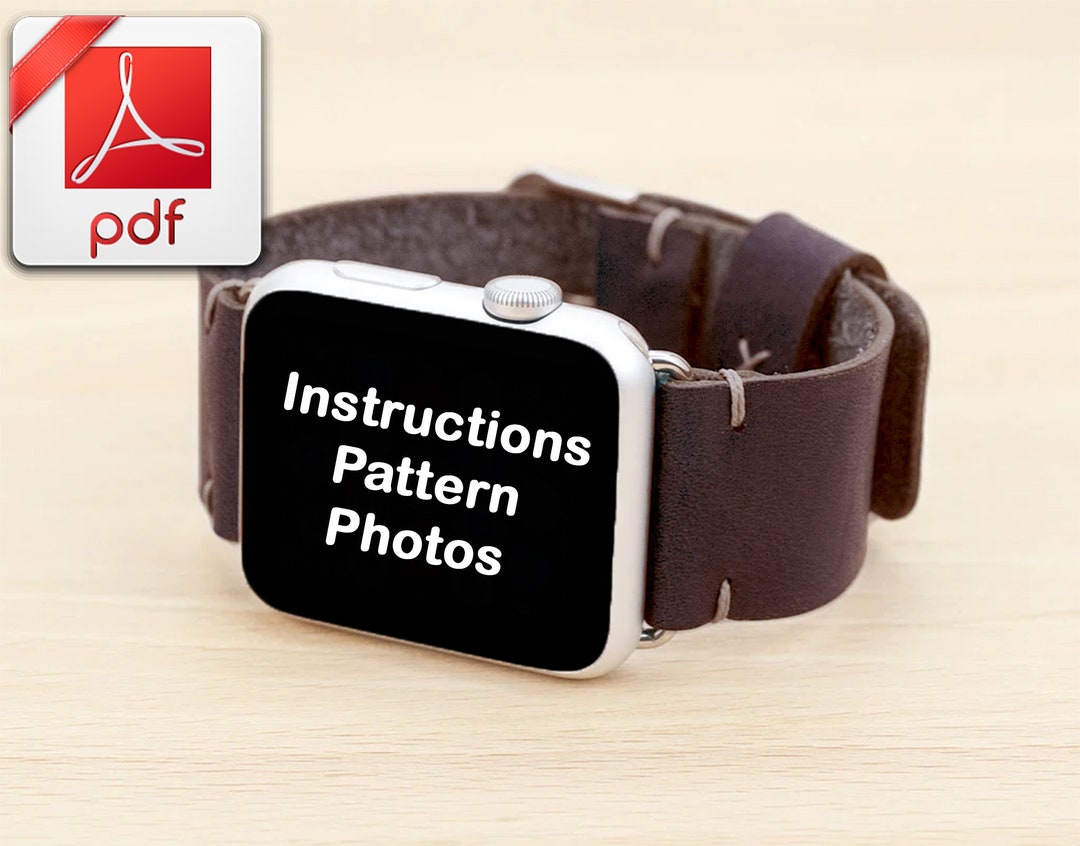 Leather Watch Strap | Leather Apple Watch Strap | Watch Strap Pattern ...