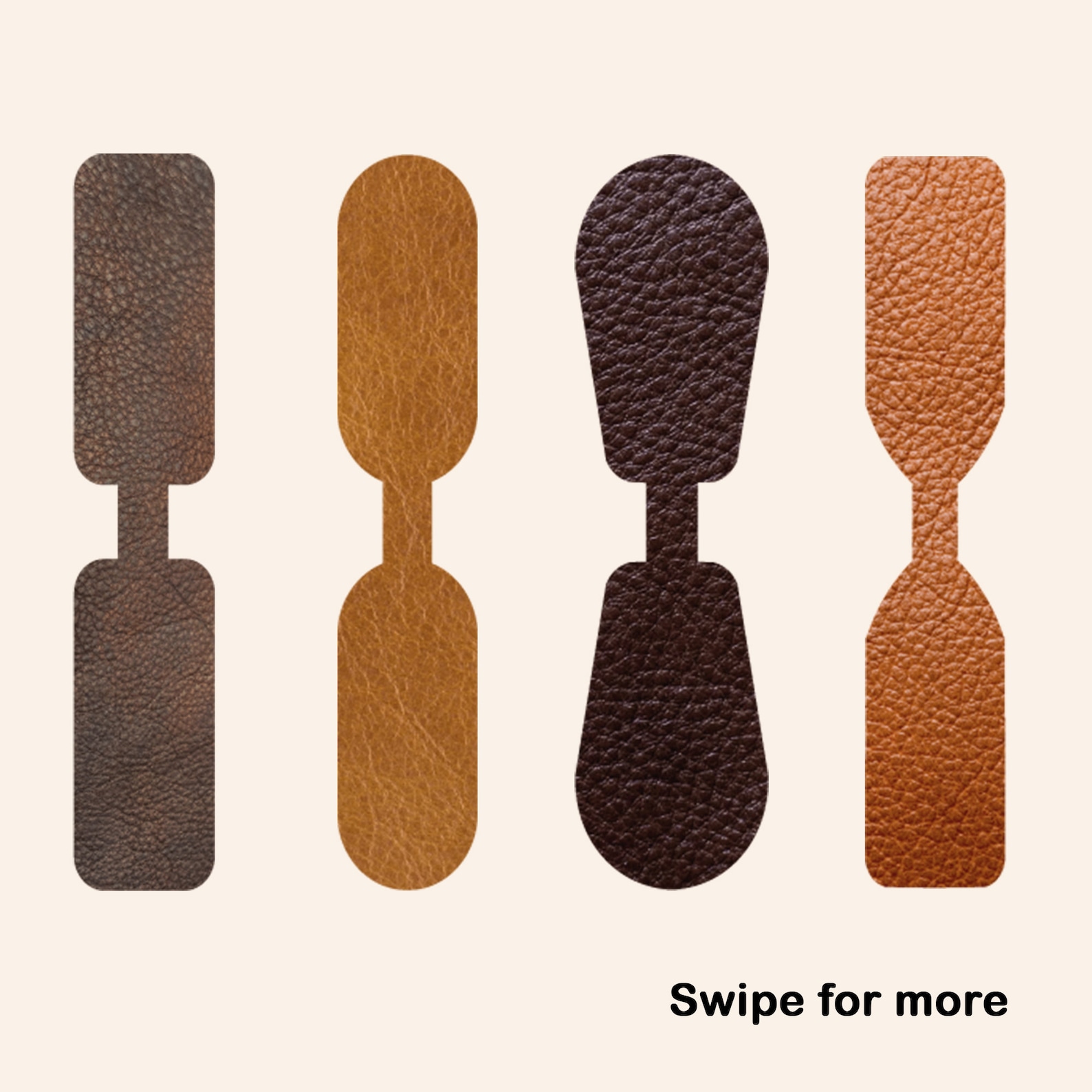 Leather Keychain Template PDF SVG EPS 4 Different Shapes Easy to Make ...