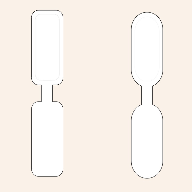 Leather Keychain Template PDF SVG EPS 4 Different Shapes Easy - Etsy