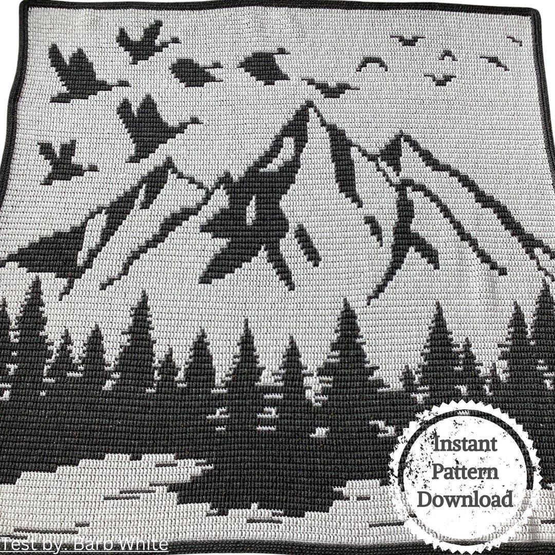 Mountain Whispers, Mosaic Crochet, Nature Crochet Pattern, Mountain ...