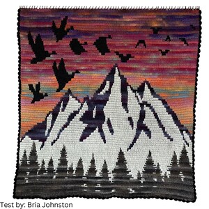 Mountain Whispers, Mosaic Crochet, Nature Crochet Pattern, Mountain Crochet Pattern - Etsy