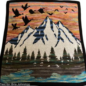 Mountain Whispers, Mosaic Crochet, Nature Crochet Pattern, Mountain Crochet Pattern - Etsy