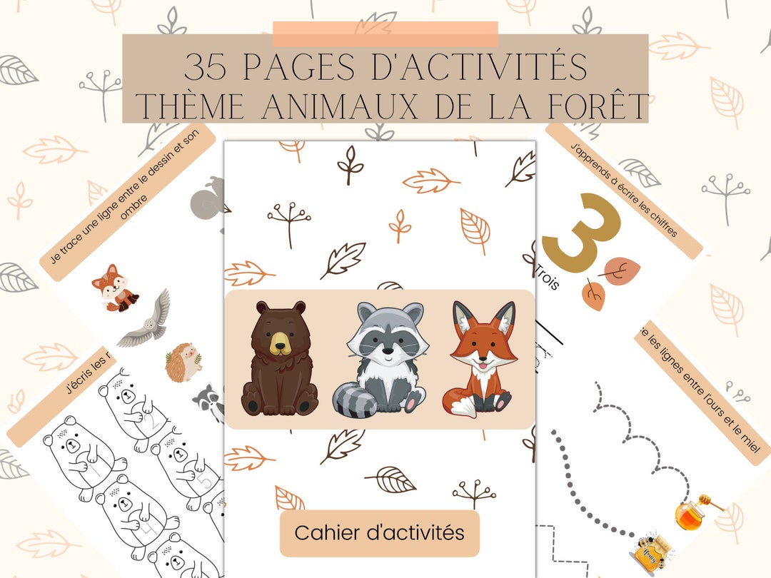 Children's Activity Book, Educational Exercises, Forest Animals ...