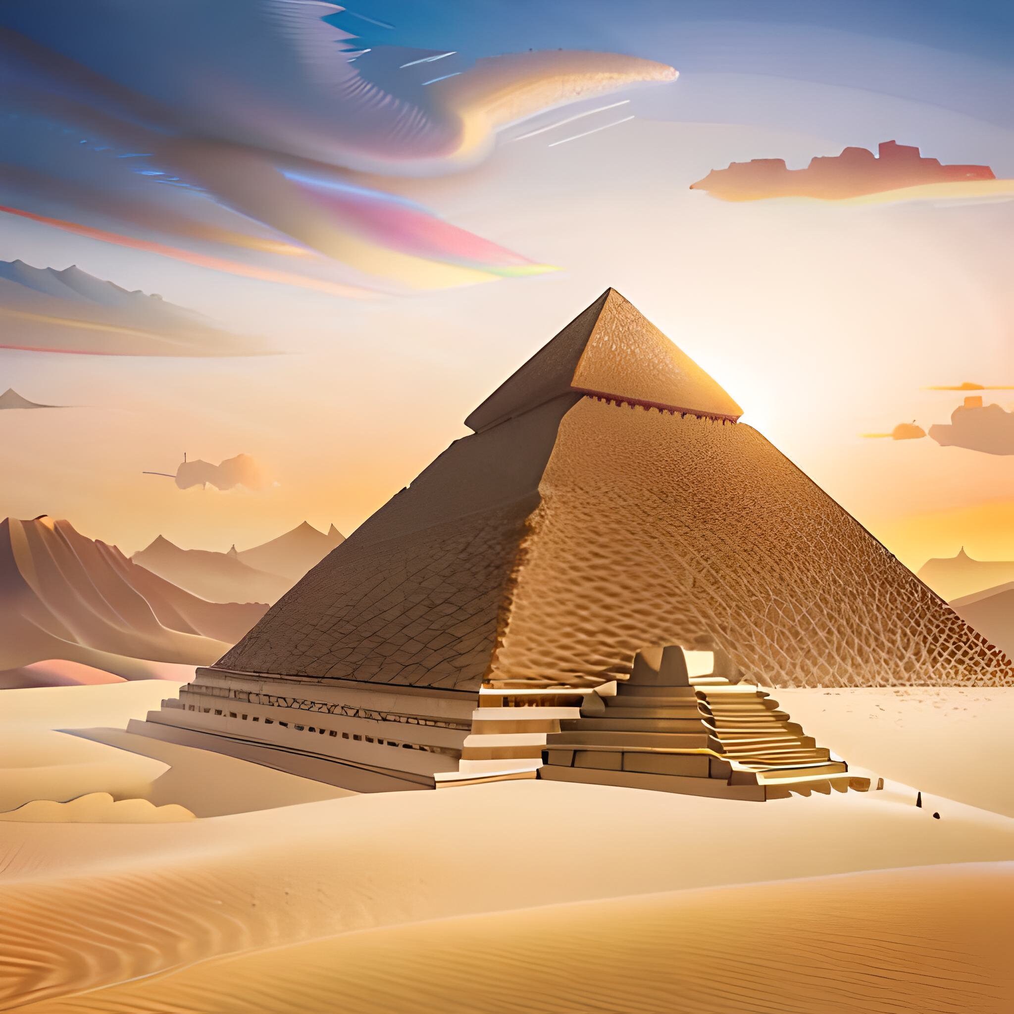 Pyramid of Giza Photorealistic Digital Art Egypt Pyramids 5 Digital ...