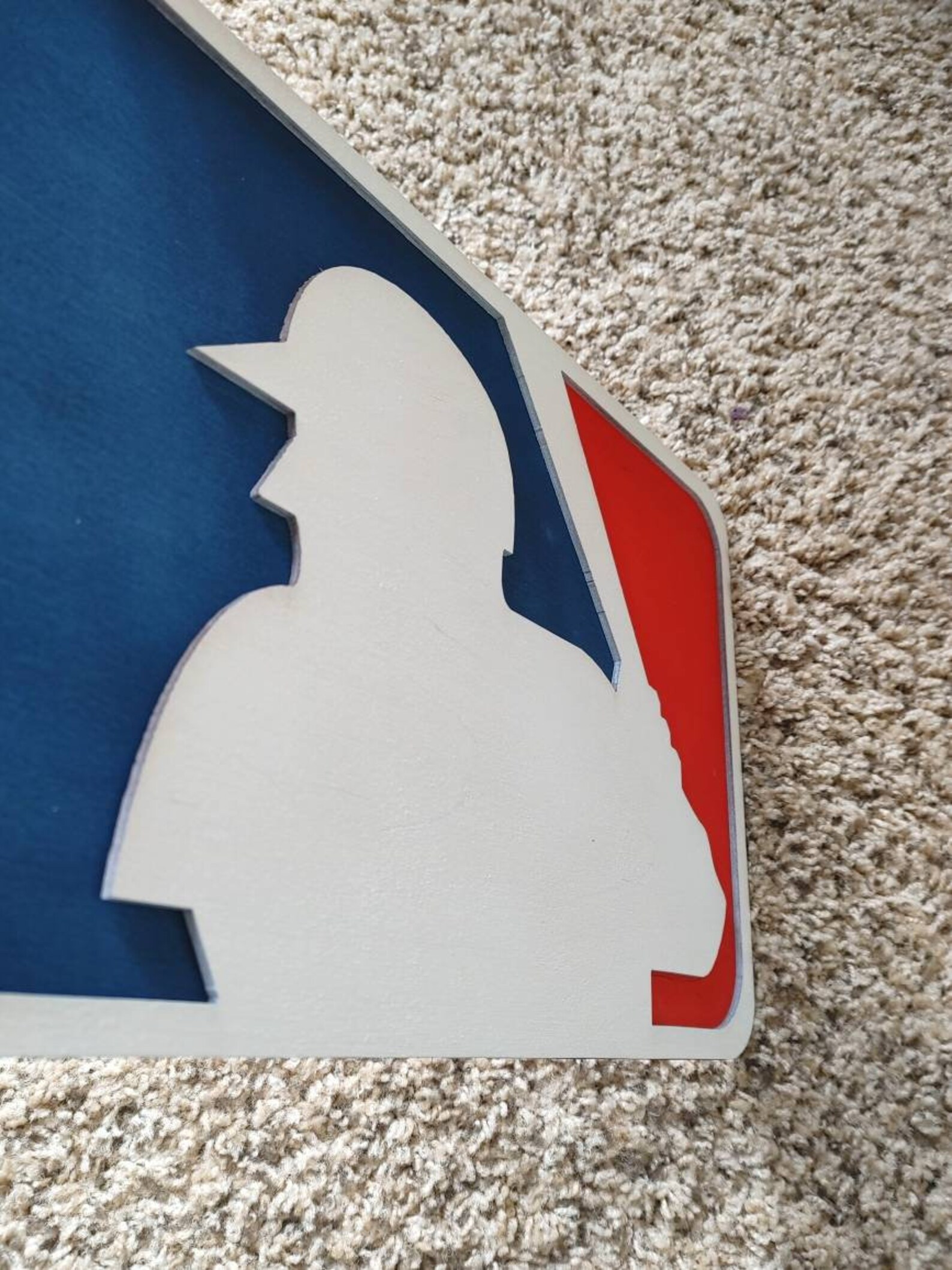 MLB Logo Sign Wood Mancave Wall Decor Major League Baseball Wooden ...