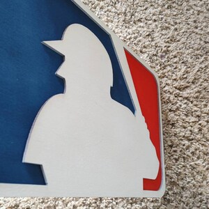MLB Logo Sign Wood Mancave Wall Decor Major League Baseball Wooden ...