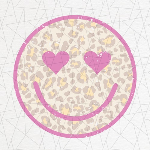 Leopard Happy Face PNG Retro Png Clipart Designs - Etsy