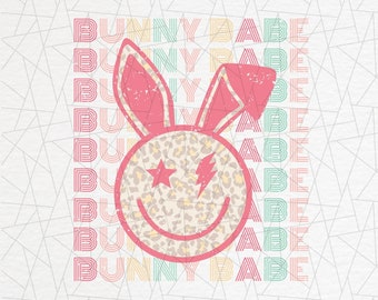 Hunny Bunny Png Easter Bunny Png Leopard Print Png Retro Easter Clipart ...