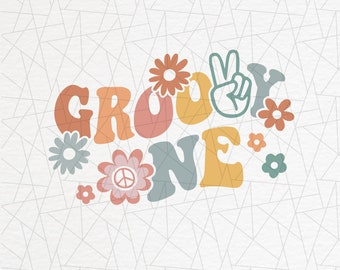 Groovy One Svg Png Girls Birthday SVG Girls First Birthday Svg Png 1st ...