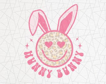 Hunny Bunny Png - Easter Bunny Png - Leopard Print Png - Retro Easter ...