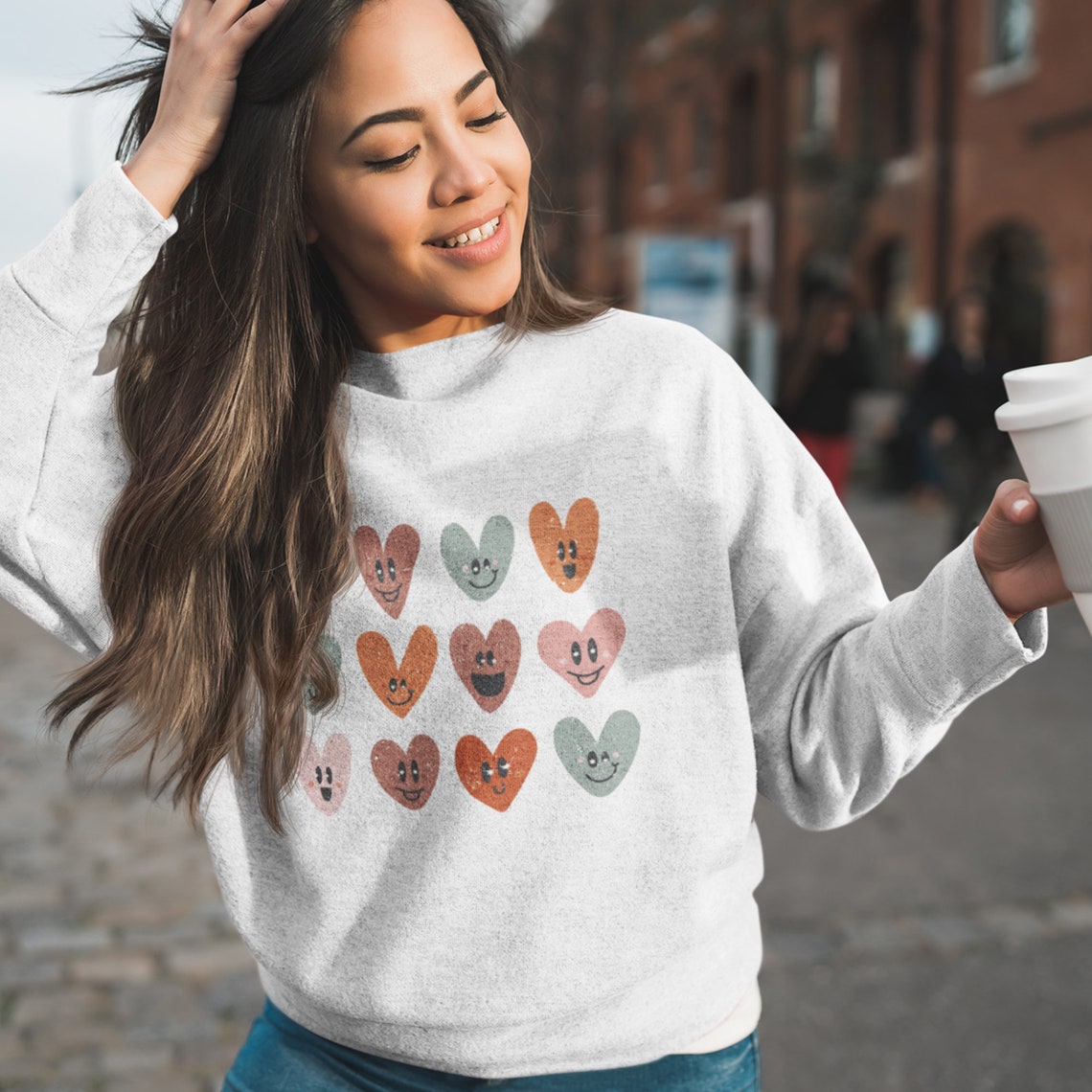 Groovy Heart PNG - Cute Heart Clipart - Heart Sweatshirt - Heart Png ...