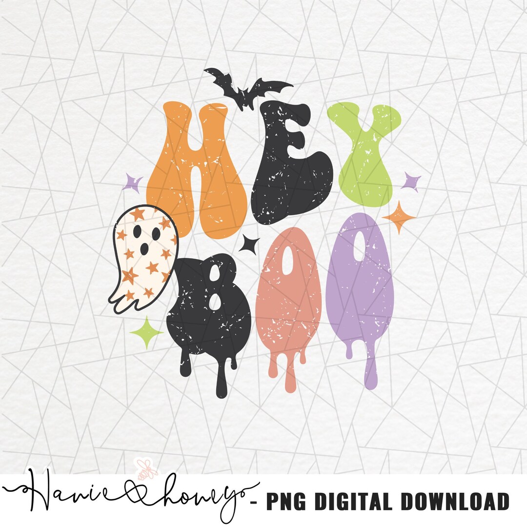 Hey Boo PNG - Ghost Png - Ghoul Png - Kids Halloween Png - Spooky ...