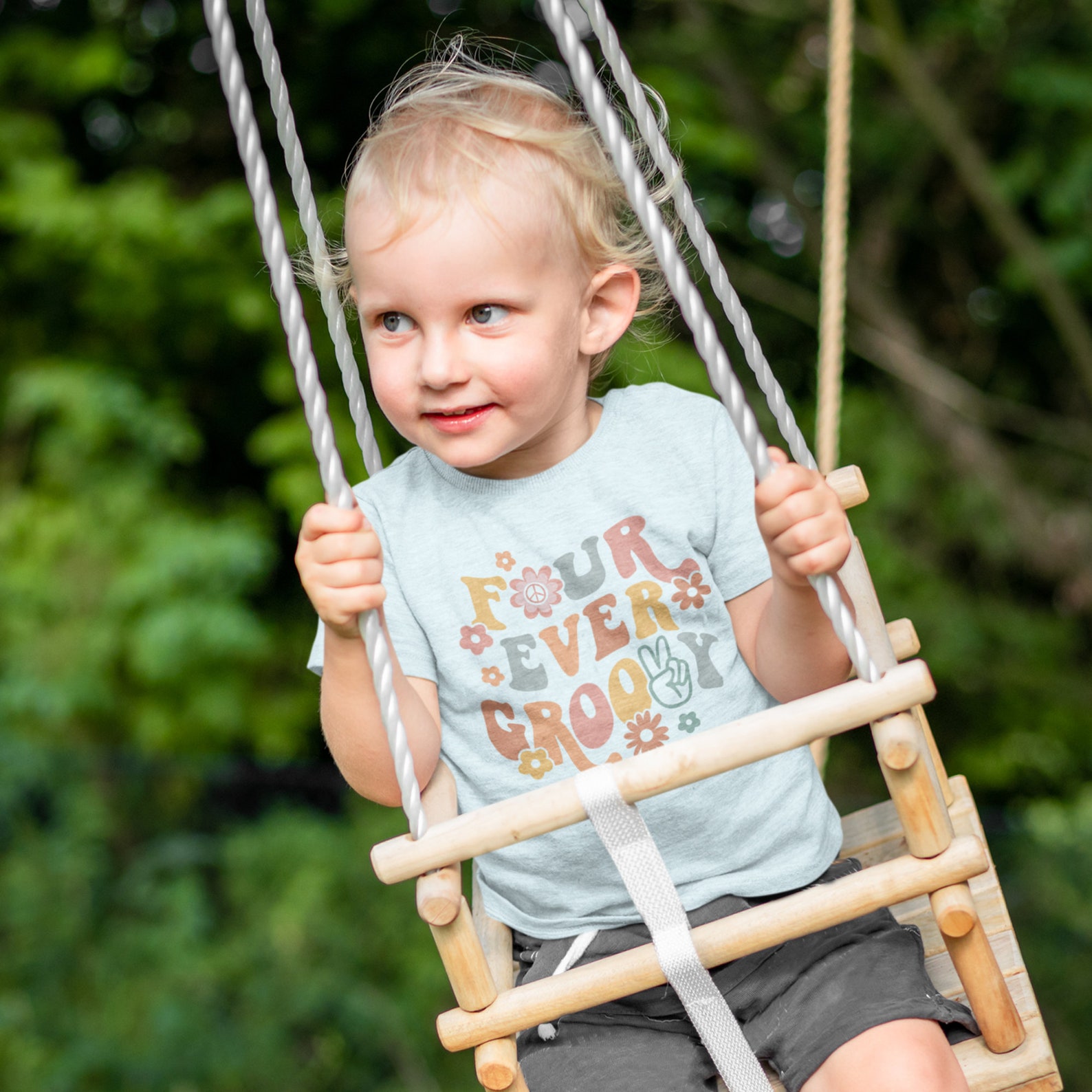 Four Ever Groovy Png - Groovy 4th Birthday Png - Hippie Birthday Png ...