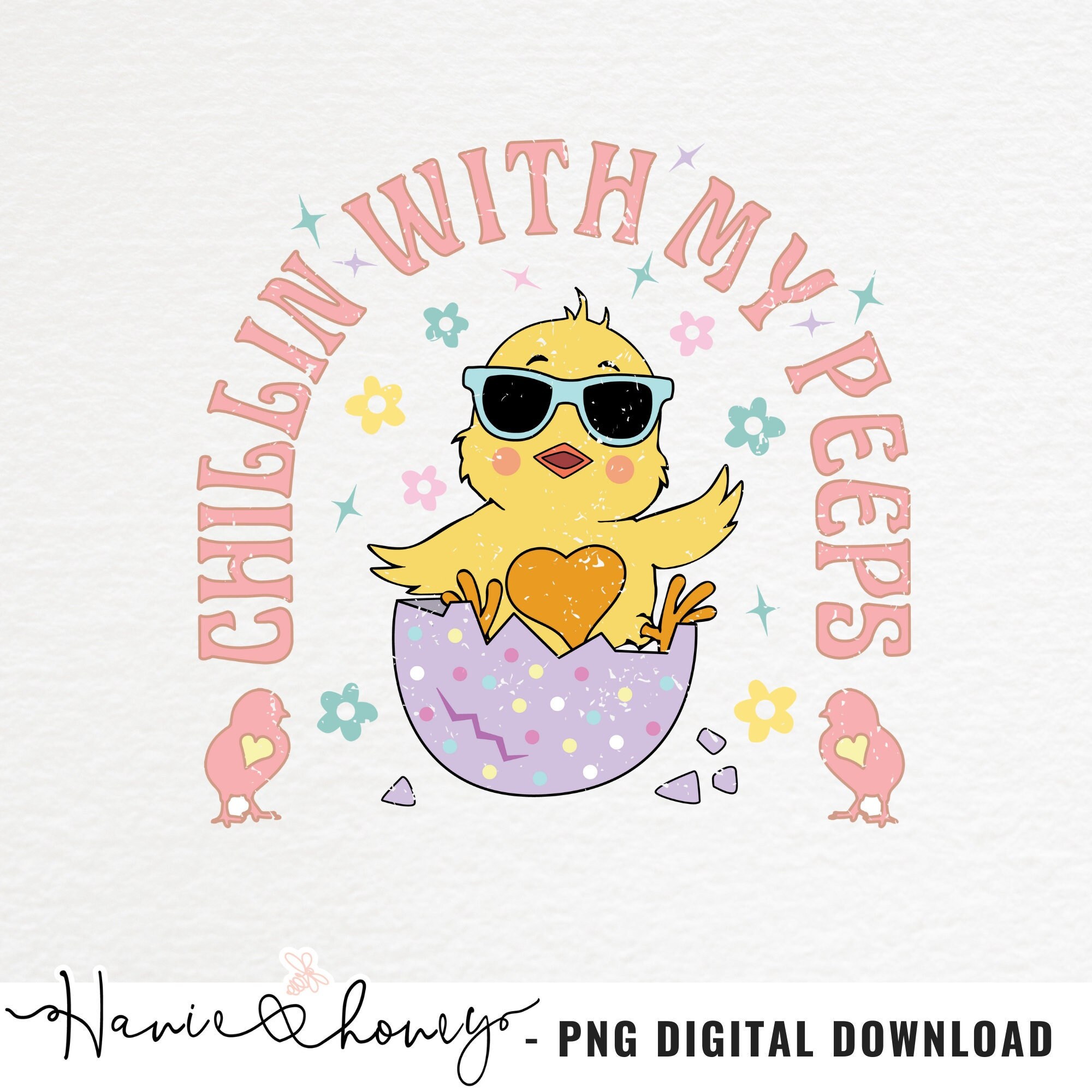 Easter Chick Png Chick With Sunglasses Png Chillin With My | Etsy