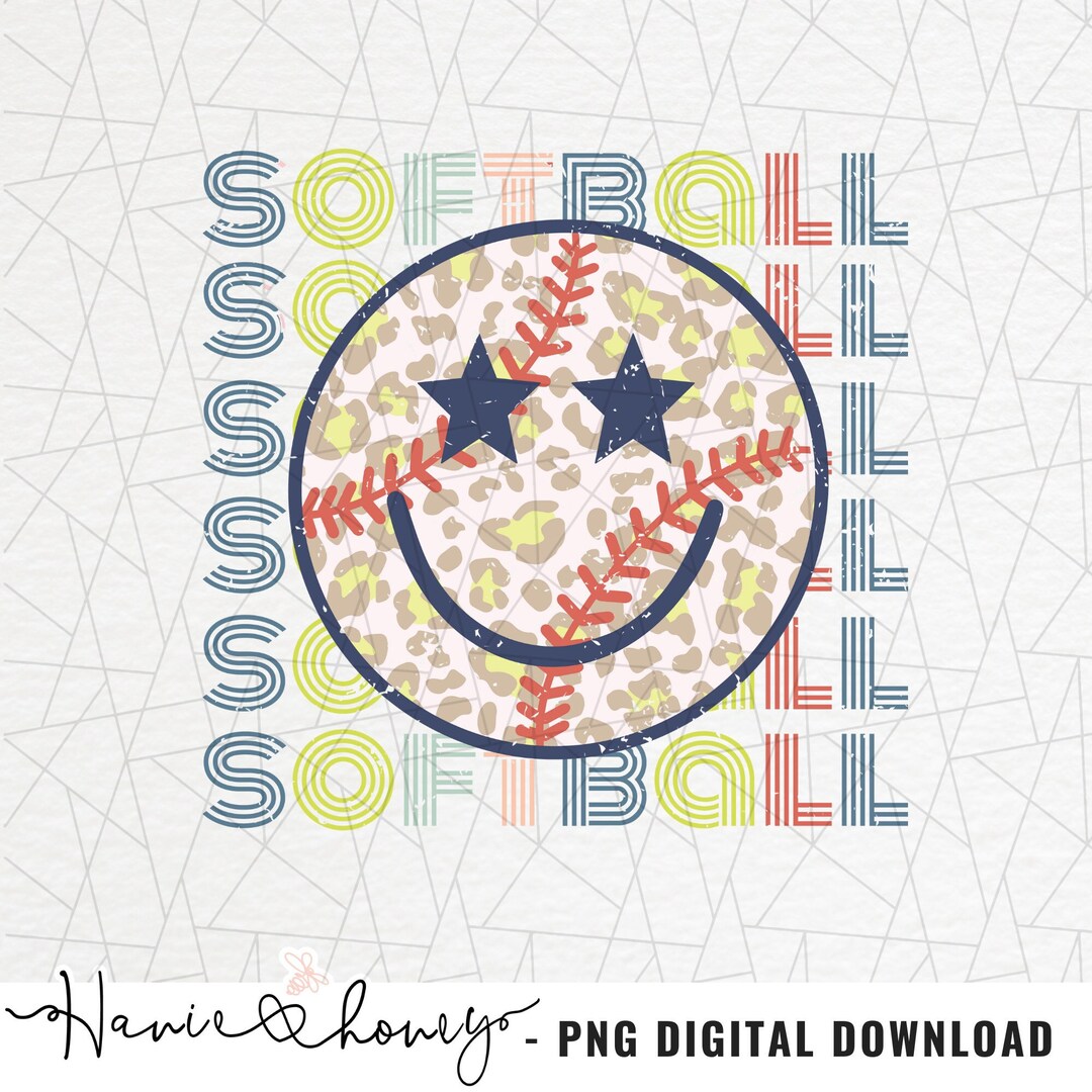 Softball Sublimation - Softball Png - Retro Softball Png - Softball ...