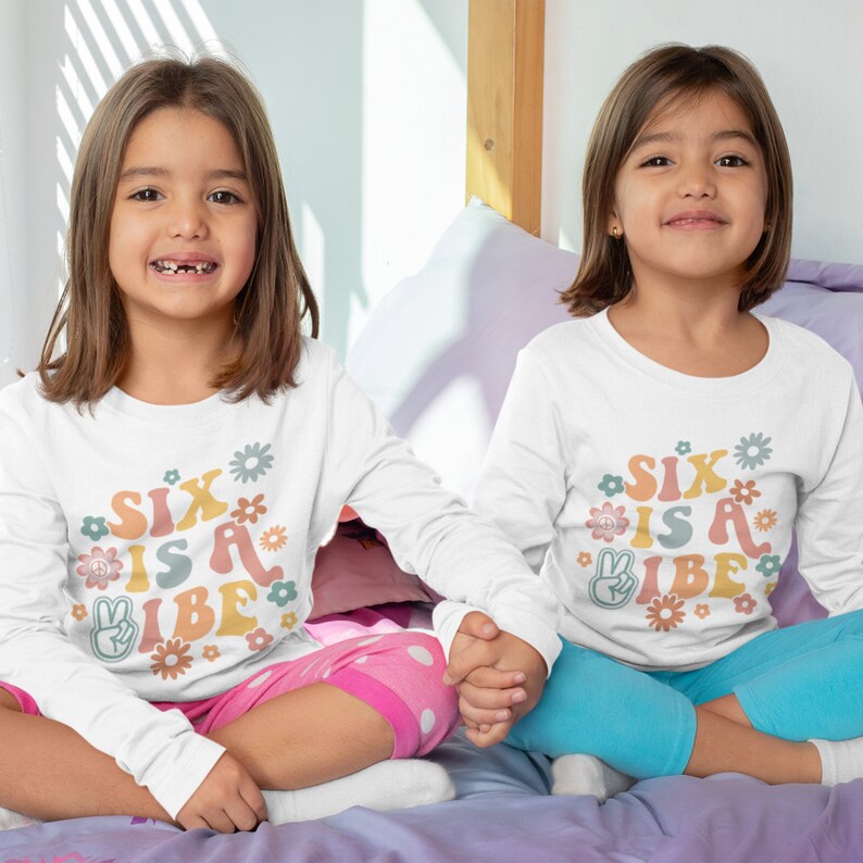 Six is a Vibe Png - Groovy 6th Birthday Png - Hippie Birthday Png ...