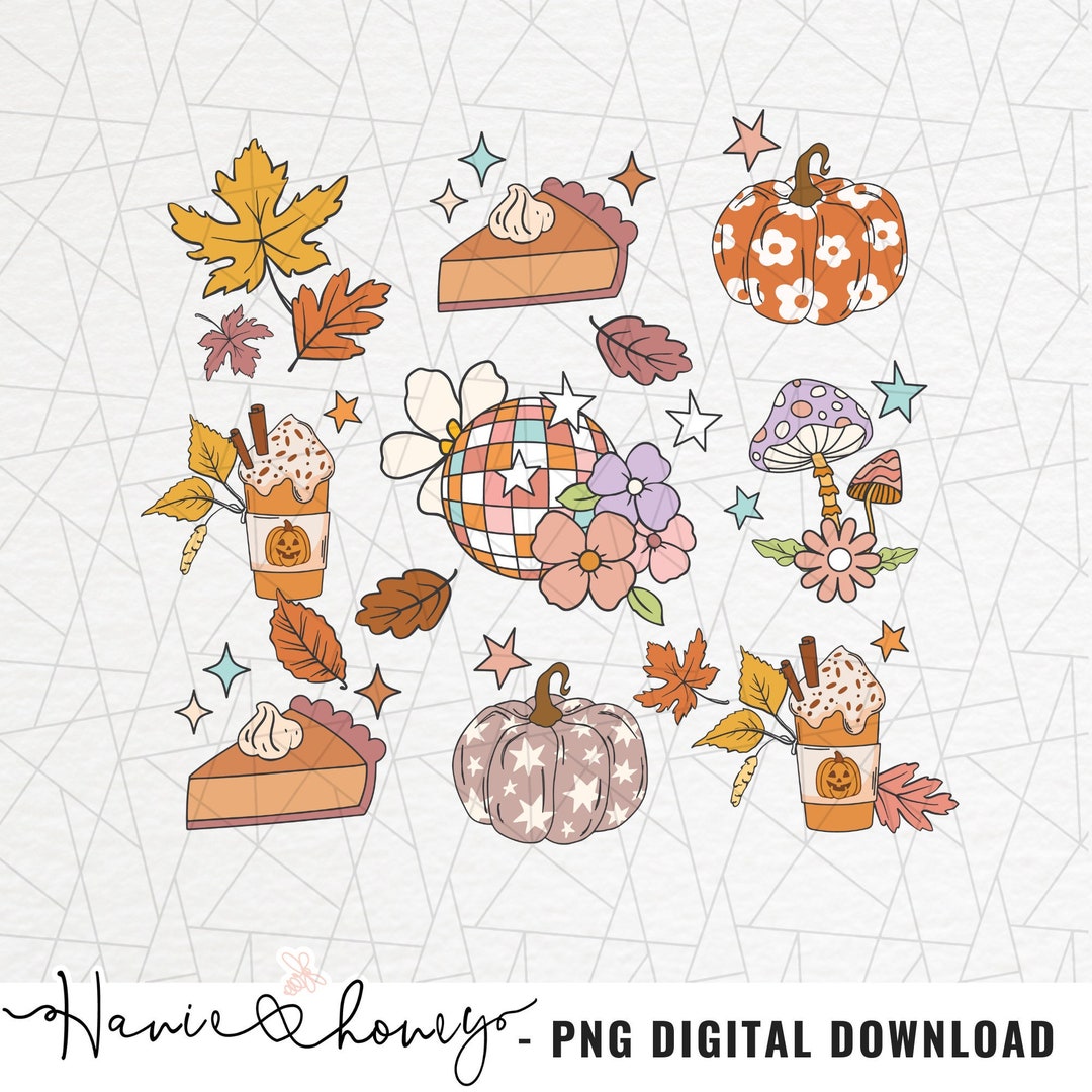 Groovy Fall Png - Autumn Png - Retro Fall Png - Fall Shirt Png ...