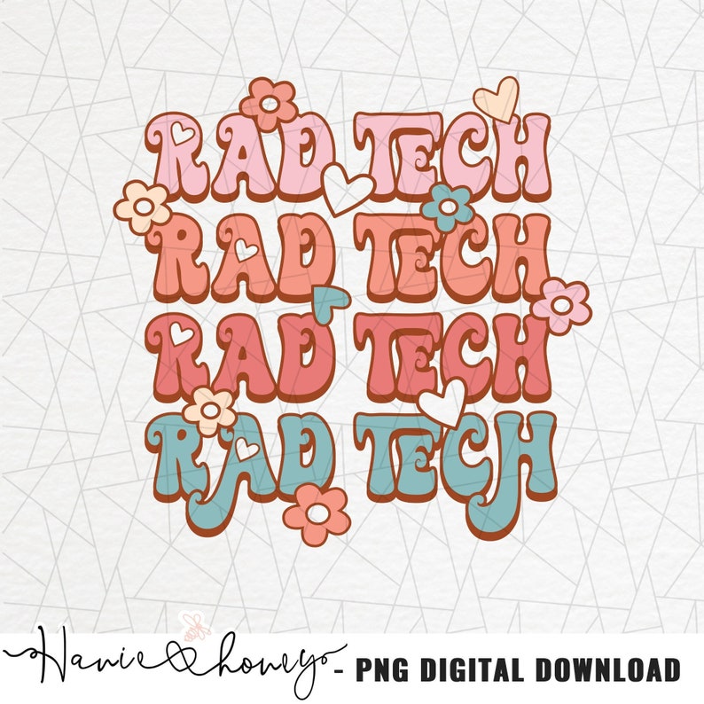 Rad Tech Png Groovy Rad Tech Png Retro Boho Png X-ray - Etsy