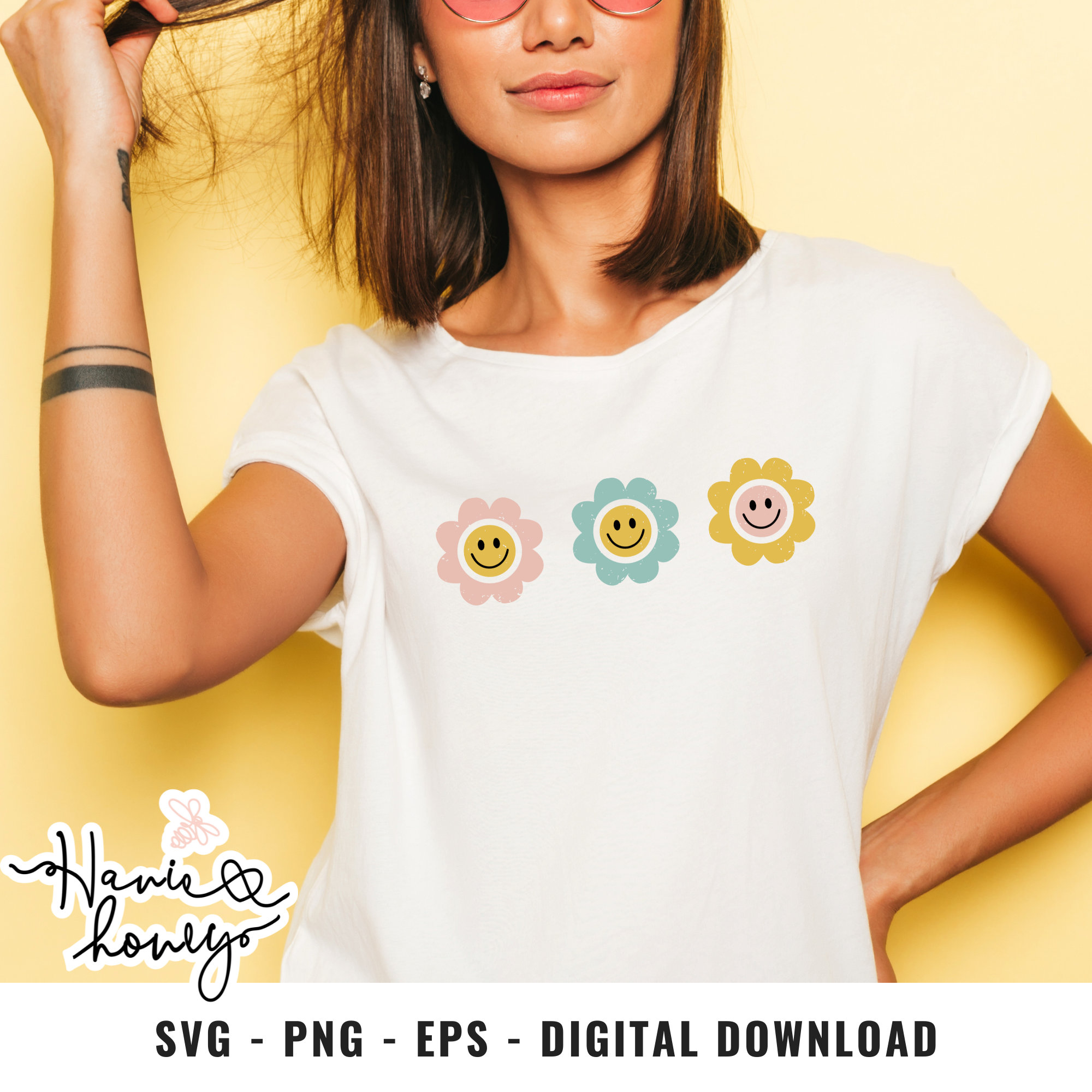 Retro Flower SVG/PNG/EPS Retro Daisy Png Hippie Svg - Etsy