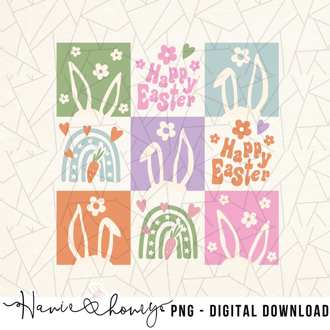 Vintage Easter Png - Retro Easter Png - Groovy Easter Png - Retro ...