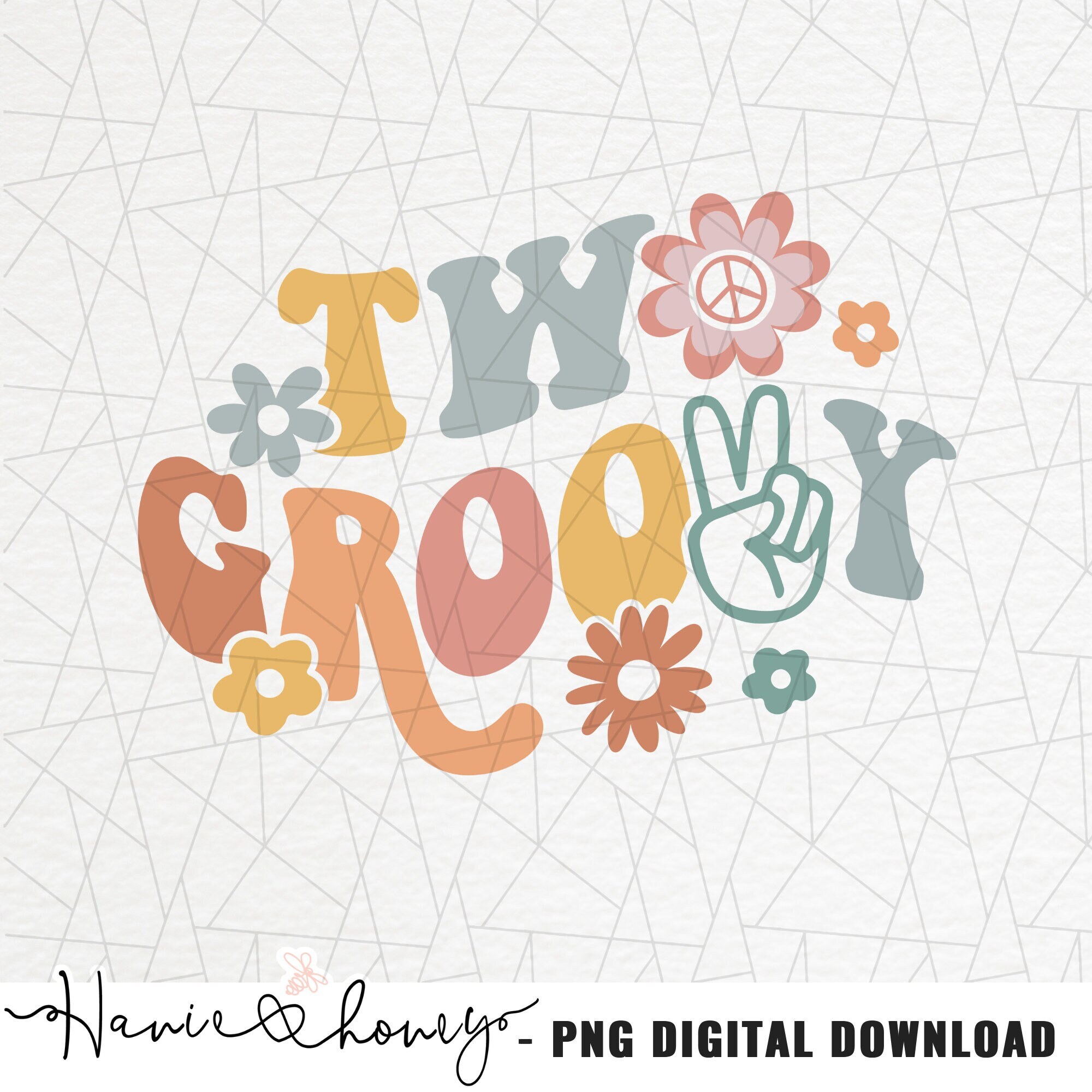 Two Groovy Png Girls Birthday Png Girls Second Birthday - Etsy Singapore