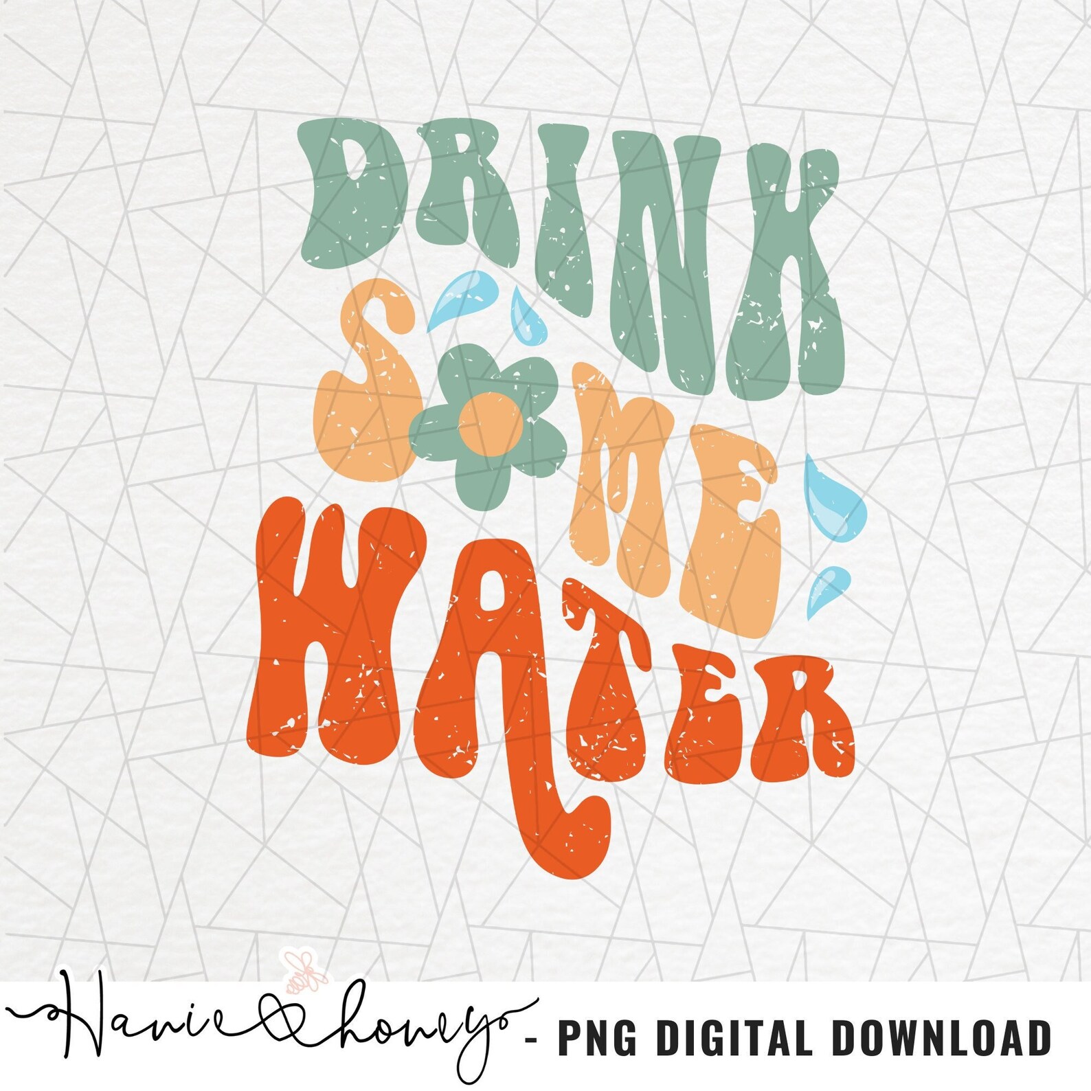 Drink Some Water Png Retro Png Motivational Png Water | Etsy